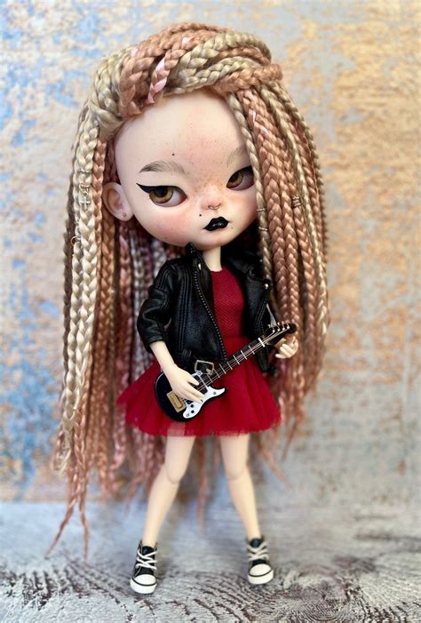 Blythe Doll Custom With Sculpted Face Estel Unique Doll Sculpted Blythe Special Doll Blythe