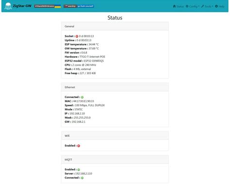 Ethernet Shows Disconnected After Update To 068 · Issue 16 · Xyzroezigstargw Fw · Github