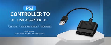 Xahpower Ps2 Controller To Usb Adapter Converter Cable Compatible With Sony Ps1 Ps2