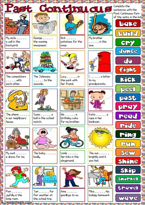 Past Continuous Exercises