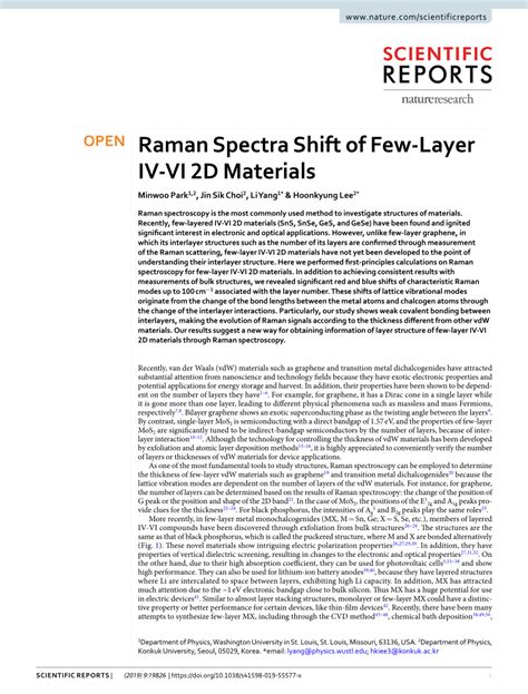Pdf Raman Spectra Shift Of Few Layer Iv Vi 2d Materials
