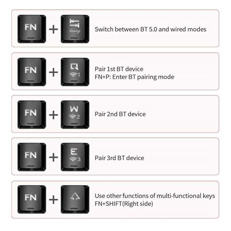 Compact 61 Key Mechanical Keyboard BT Wired Keyboard Multipoint Pairing RGB Lighting Effects N 6