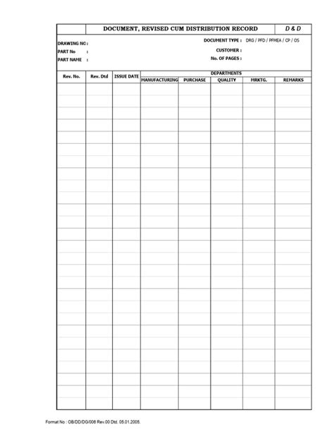 Document Distribution Record Pdf