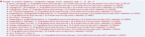 Uncaught Rangeerror After Updating Tree Sitter · Issue 22129 · Atomatom · Github