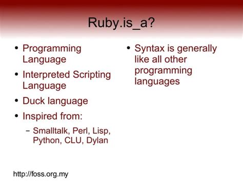 Ruby Tutorial Ppt