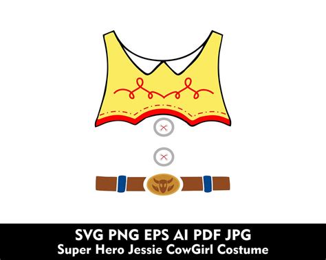 Cowgirl Jessie Costume Svg Jessie Toy Story Costume Svg Png Eps Cowgirl Jessie Svg Toy Story