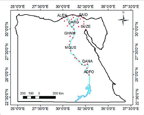 The Layout Of Esa Cors Stations Download Scientific Diagram