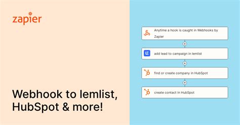 Anytime A Hook Is Caught In Webhooks By Zapier Add Lead To Campaign In Lemlist Find Or Create