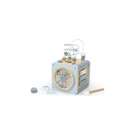 Label Label Wooden Activity Cube Blue 09 9301019 01 Toys Shopgr