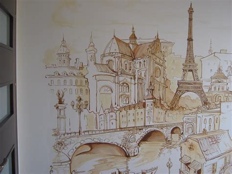 Роспись стен Париж 65 фото