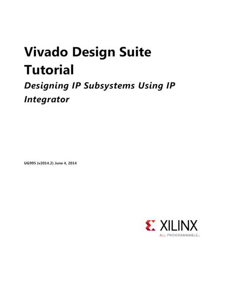 PDF Vivado Design Suite Tutorialjapan Xilinx Com Sw Manuals J Xilinx2014 2 Ug995 Vivado Ip