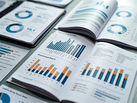 Financial Data Document Graph Chart Report Statistics Marketing