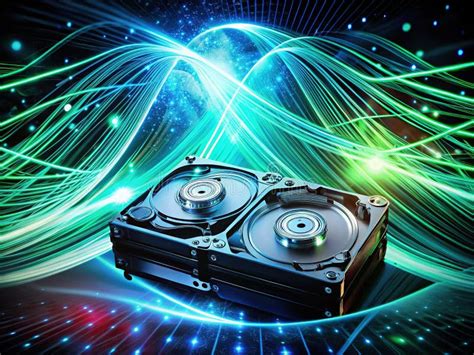 visualizing the flow of data double exposure of hard drives and data