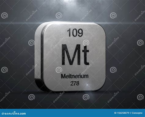 Meitnerium 109 Element Alkaline Earth Metals Chemical Element Of Mendeleev Periodic Table
