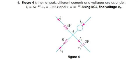 4 Figure 4 Is The Network Different Currents And Voltages Are As Under