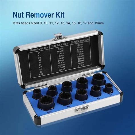 Jilgteok Nut Extractor Set Nut Removal Extractor Socket Tool Set