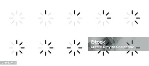 로딩 표시기 벡터 아이콘 세트 버퍼 상태 원 막대 기호입니다 로딩 진행 상황 웹 또는 앱 인터페이스 그림 0명에 대한 스톡 벡터 아트 및 기타 이미지 Istock