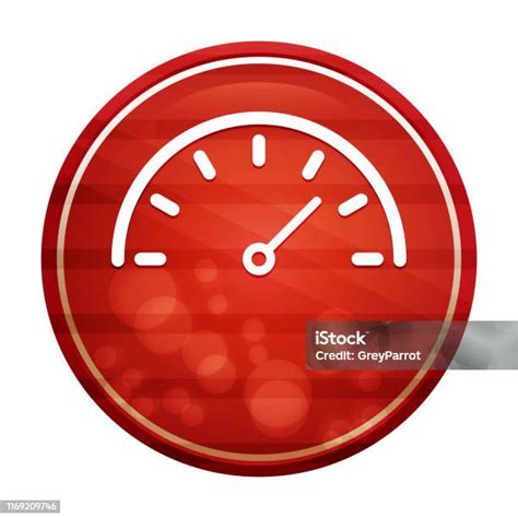 속도계 게이지 아이콘 현실적인 대각선 모션 빨간색 둥근 버튼 일러스트 0명에 대한 스톡 벡터 아트 및 기타 이미지 0명 가솔린 개념 Istock