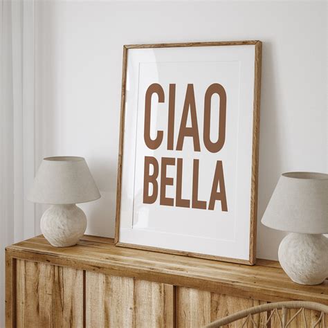 Ciao Bella Print Ciao Bella Poster Trendige Retro Wandkunst Ciao