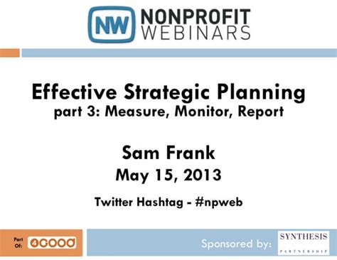 Effective Strategic Planning Part 3 Measure Monitor Report Ppt