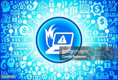 Computer Overheating Icon On Money And Cryptocurrency Background High