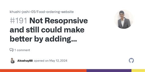 Not Resopnsive And Still Could Make Better By Adding Animation To It · Issue 191 · Khushi Joshi