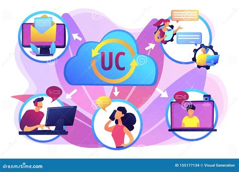 Unified Communication Concept Vector Illustration Stock Vector Illustration Of Consistent