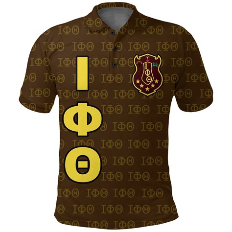 Fraternity Polo Iota Phi Theta Monogram Patterns Polo Shirt Black Queen