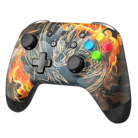 Easysmx Switch Pro Controller For Nintendo Switch Orange Dragon