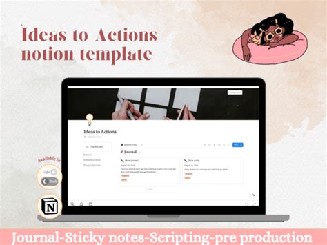 Ideas To Actions Notion Template Graphic By Royal Cool · Creative Fabrica