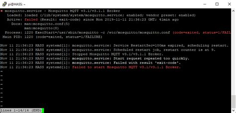 Mosquitto Problems On HA Manual Venv Install On Pi Configuration