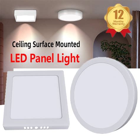 Canmeijia Ceiling Surface Mounted Led Panel Light Square Round Lamp 10w 15w 20w 30w Surface