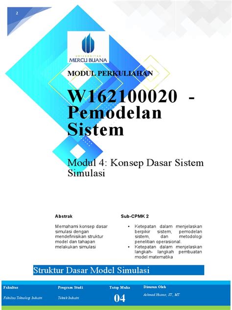Modul 4 Konsep Dasar Sistem Simulasi Pdf