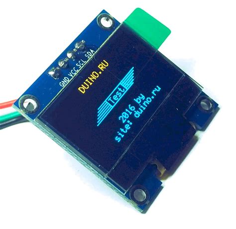 Oled дисплей 096 128х64 желто синий купить в