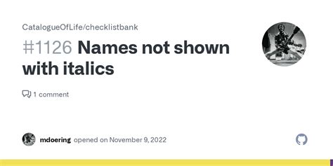 Names Not Shown With Italics · Issue 1126 · Catalogueoflife