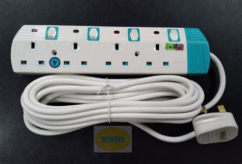 Ready Stock 5 Meter Wire Dlx Extension Trailing Socket [ 4 Gang 5