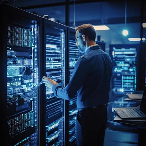 Premium Ai Image Scene Showing The Server Room