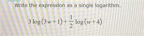 solved write the expression as a single