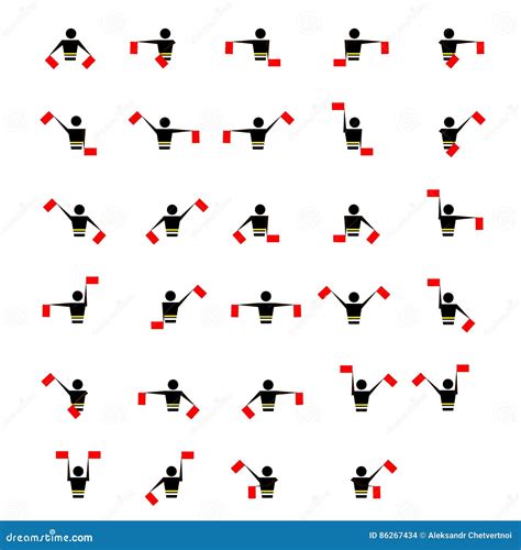 Alphabet Flag Semaphore System Stock Illustration Illustration Of Plane Eight 86267434