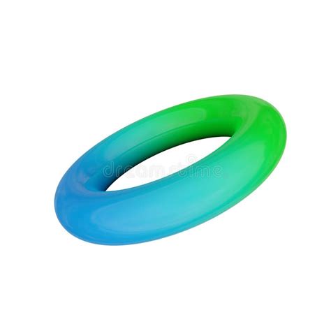 3d Gradient Torus Isolated On White Background Stock Illustration