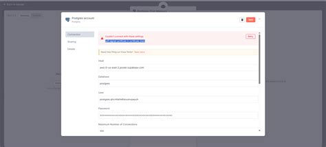 Supabase Postgres Cant Connect To My Local Hosted N8n Questions N8n