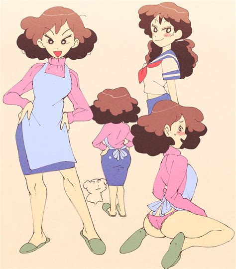 Nohara Misae Crayon Shin Chan Drawn By Inkerton Kun Danbooru
