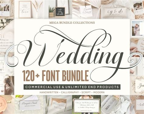 Wedding Font Cursive Font Wedding Script Wedding Cursive Font