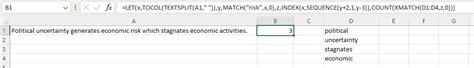 Search Counting A Number Of Keywords In Excel Within A Range Of Specific Keywords Stack Overflow