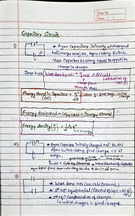 solution capacitors and current electricity formulas all in one place