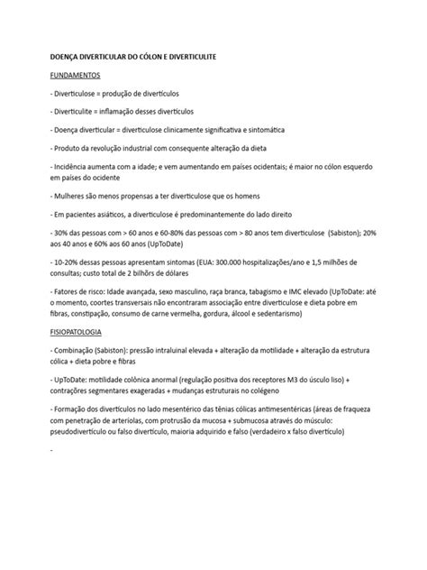 Diverticulite Aguda Download Grátis Pdf Especialidades Médicas