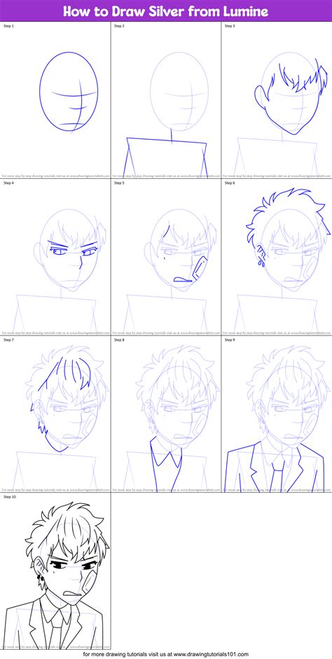 How To Draw Silver From Lumine Printable Step By Step Drawing Sheet DrawingTutorials101 Com