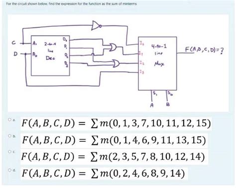 Solved For The Circuit Shown Below Find The Expression For The