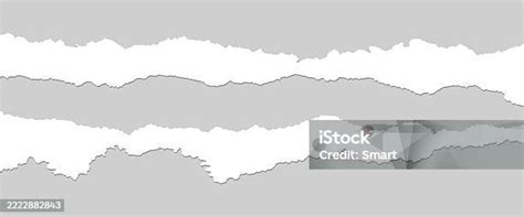 찢어지고 찢어진 흰색 종이 조각 모음 찢어진 종이 스트립 0명에 대한 스톡 벡터 아트 및 기타 이미지 0명 가장자리 개념 Istock