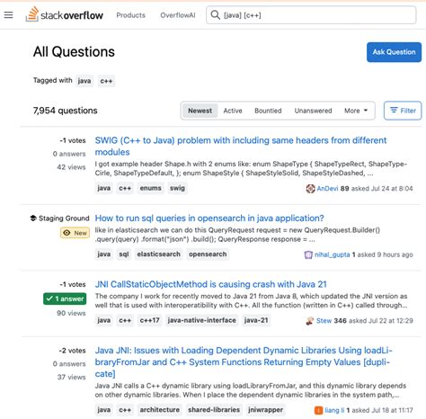 search results for multiple tags include staging ground questions